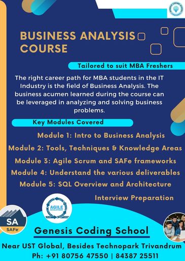 Genesis Coding School - Business Analysis Courses Online, Business Analyst Training and ...